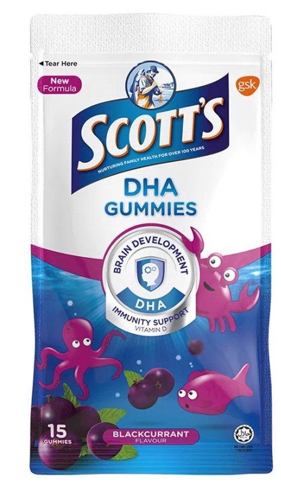 Scott's DHA Gummies, 15 pcs - DHA & Vitamin D Enriched