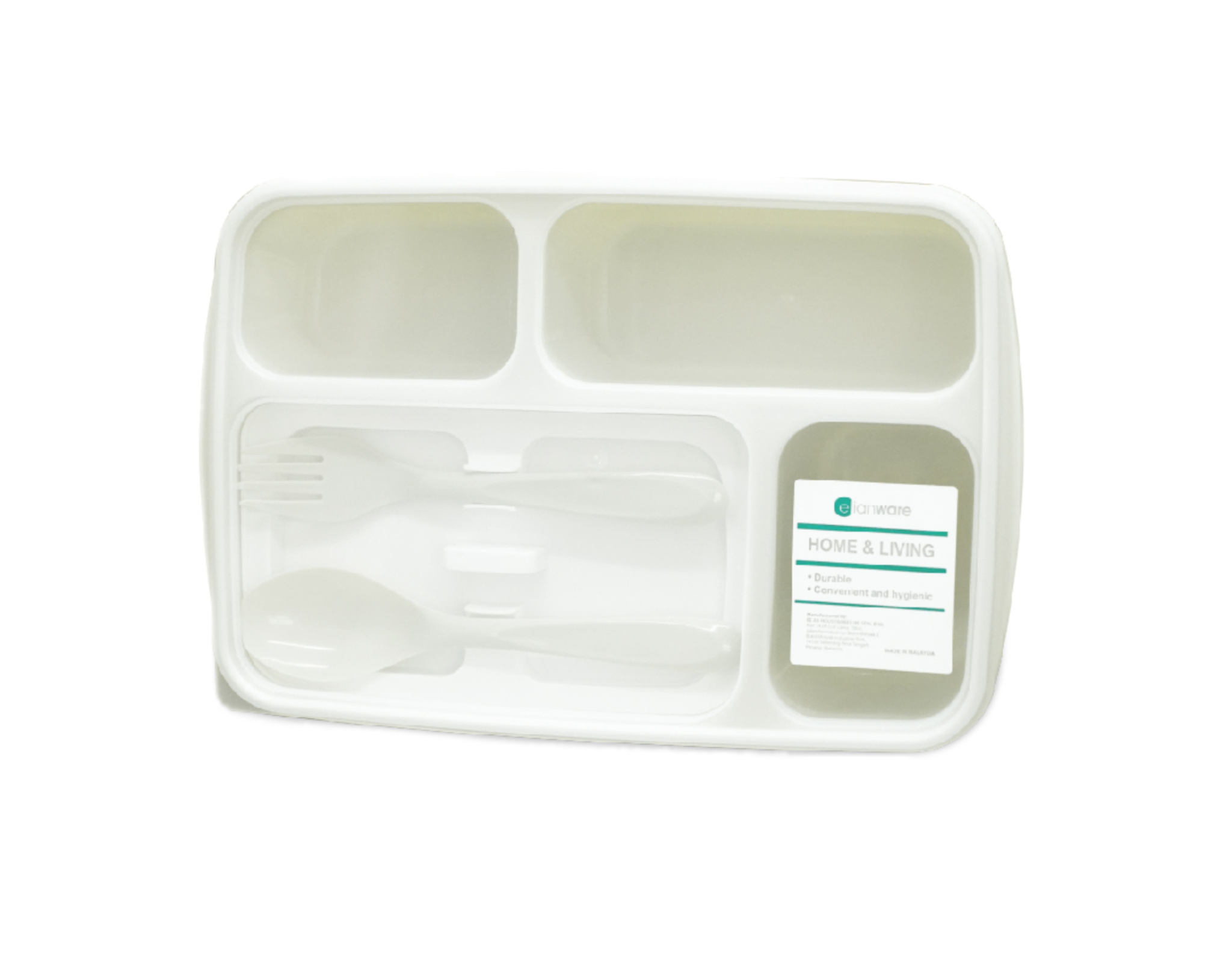 Elianware Bento Lunch Box With Fork & Spoon (E-1230) | myaeon2go