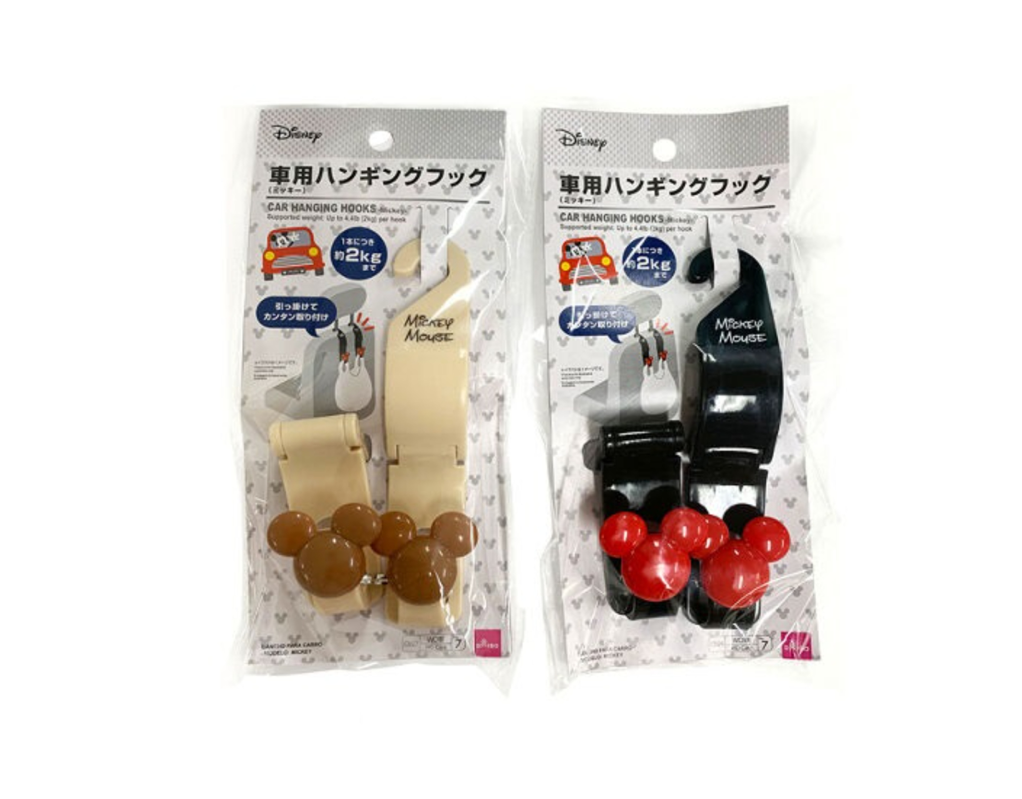 Daiso [SELECTED RANDOMLY] Mickey Car Hanging Hooks | myaeon2go