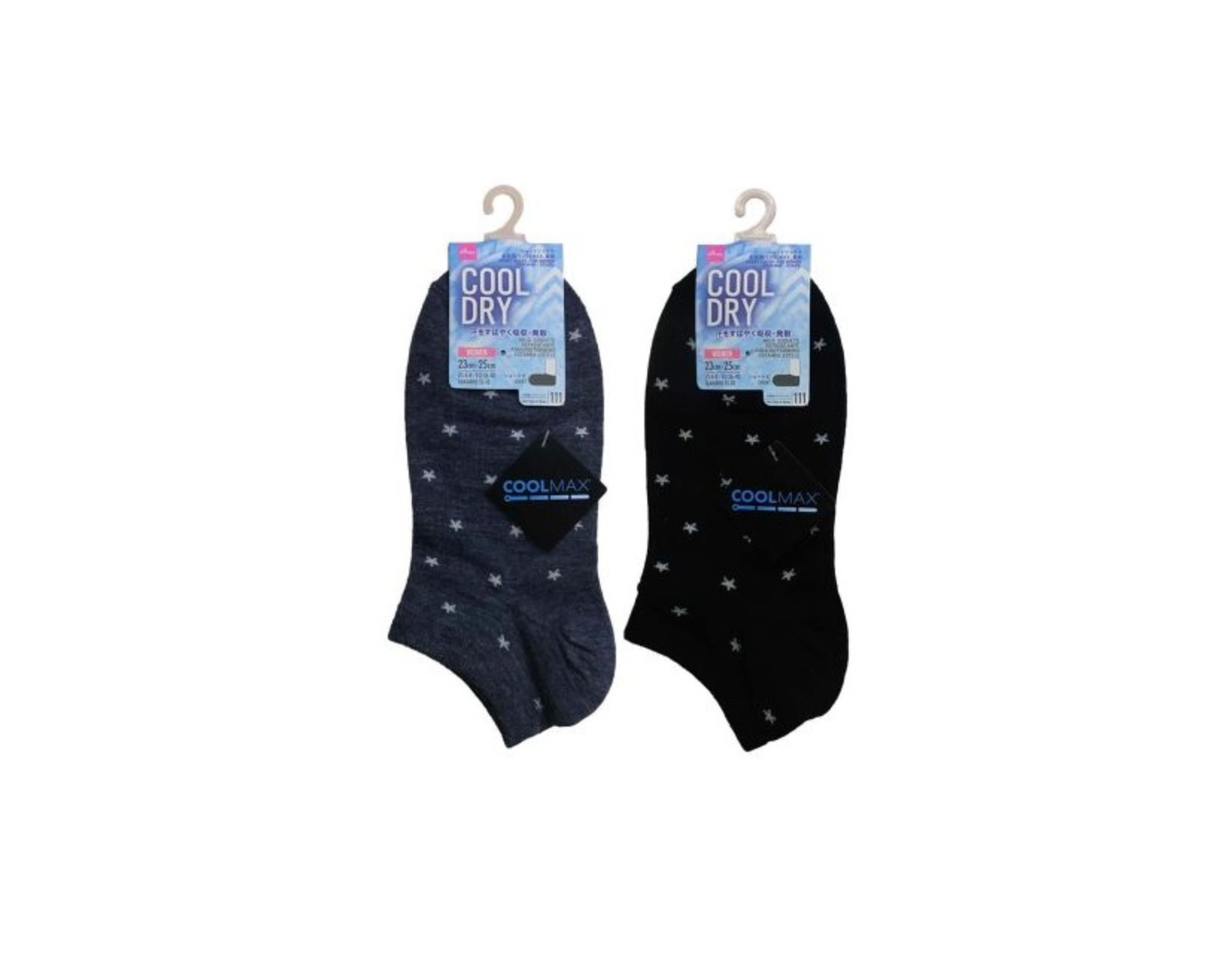 Daiso [SELECTED RANDOMLY] Short Socks For Women Coolmax Stars | myaeon2go