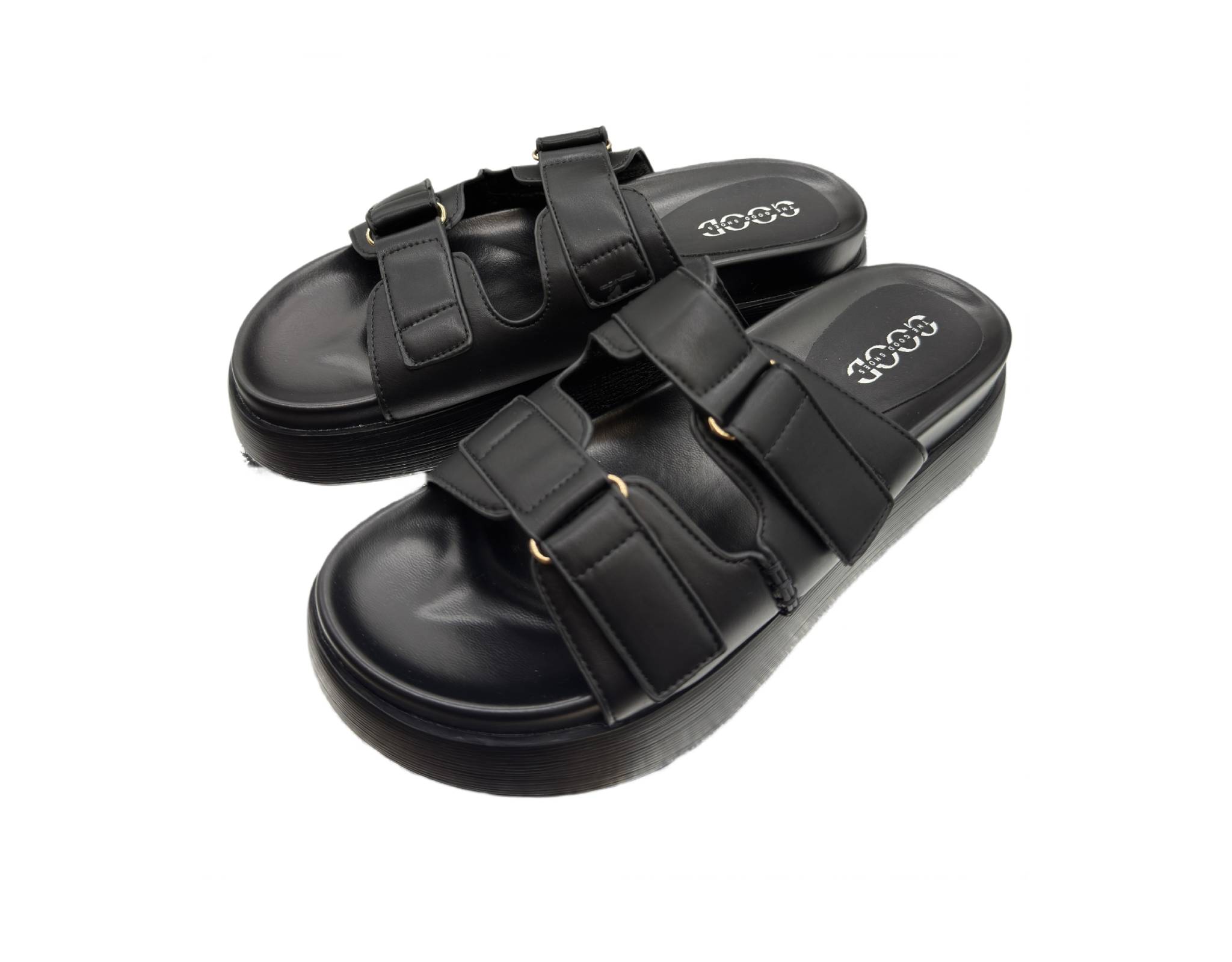 The Good Shoes Ladies Sandal Casual Cushion Black | myaeon2go
