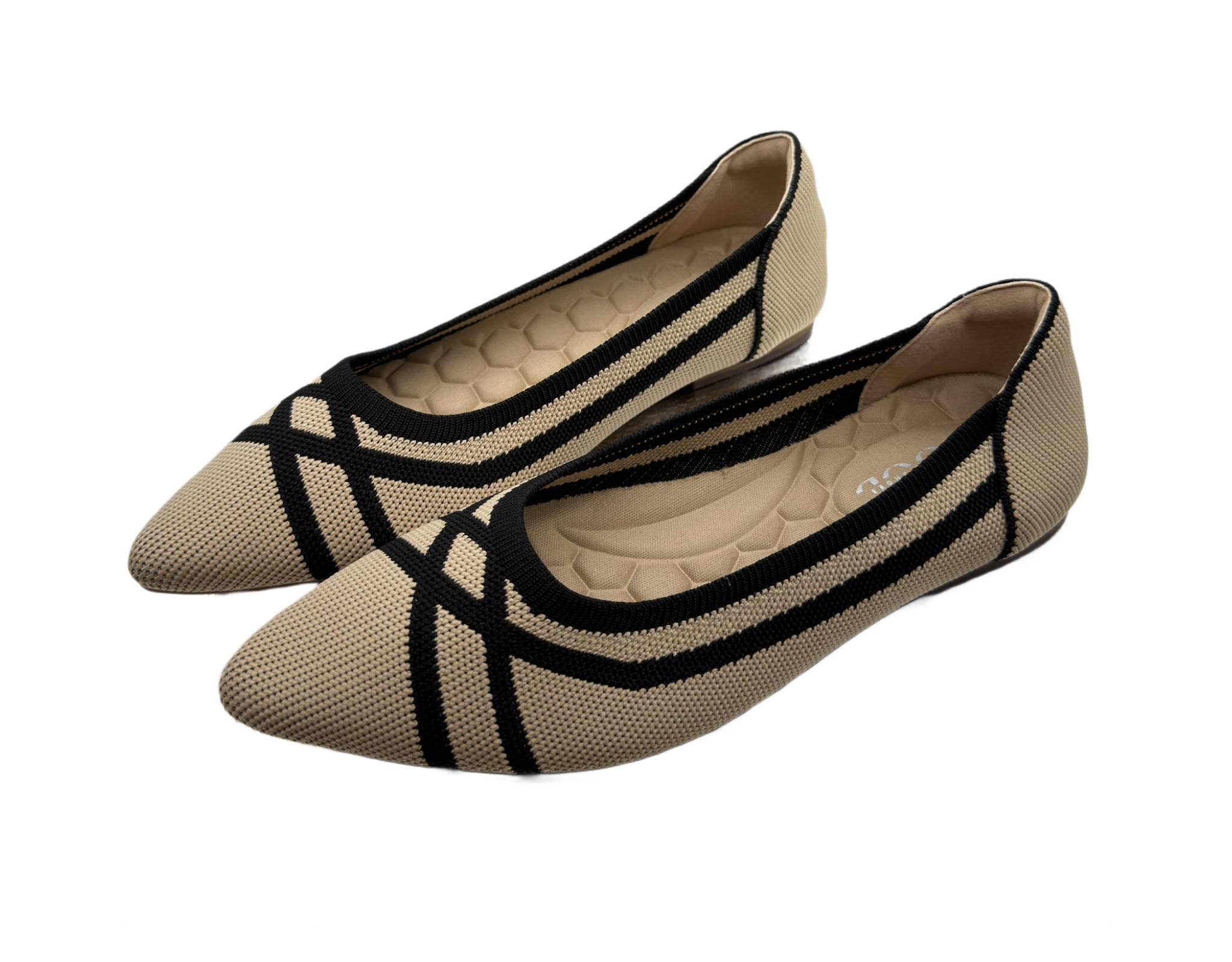The Good Shoes Ladies Knitted Mary Jane Khaki | myaeon2go