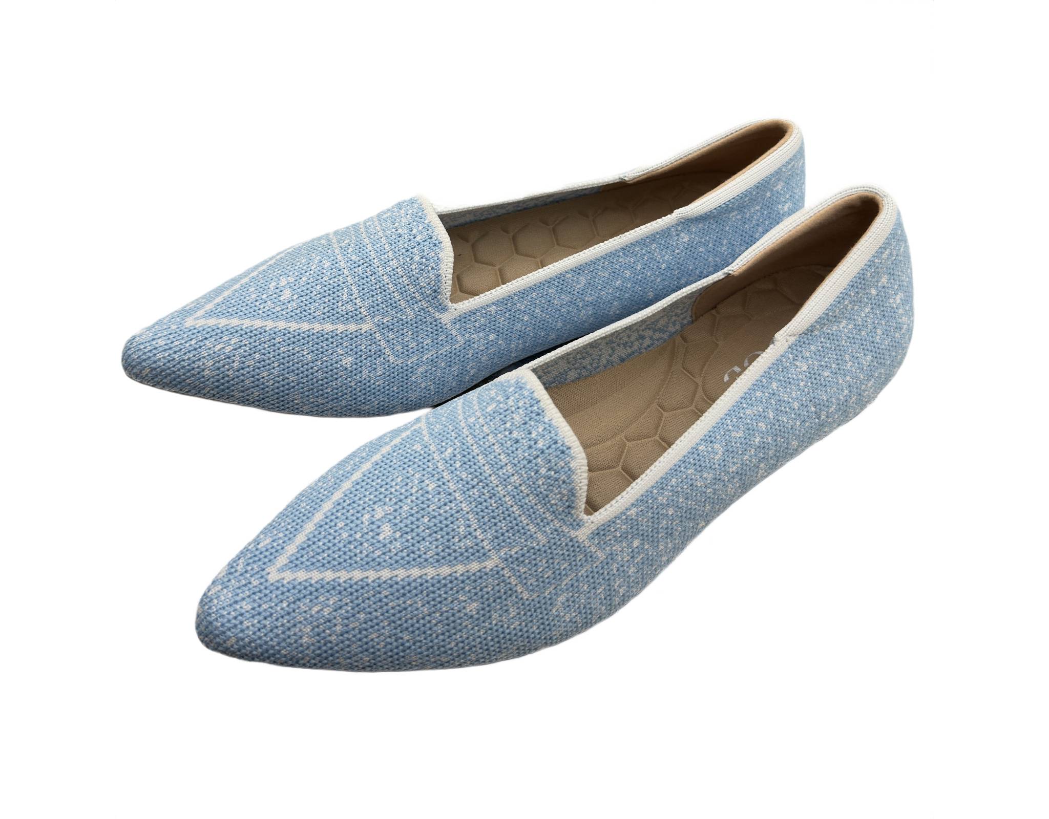 The Good Shoes Ladies Knitted Mary Jane Light Blue | myaeon2go