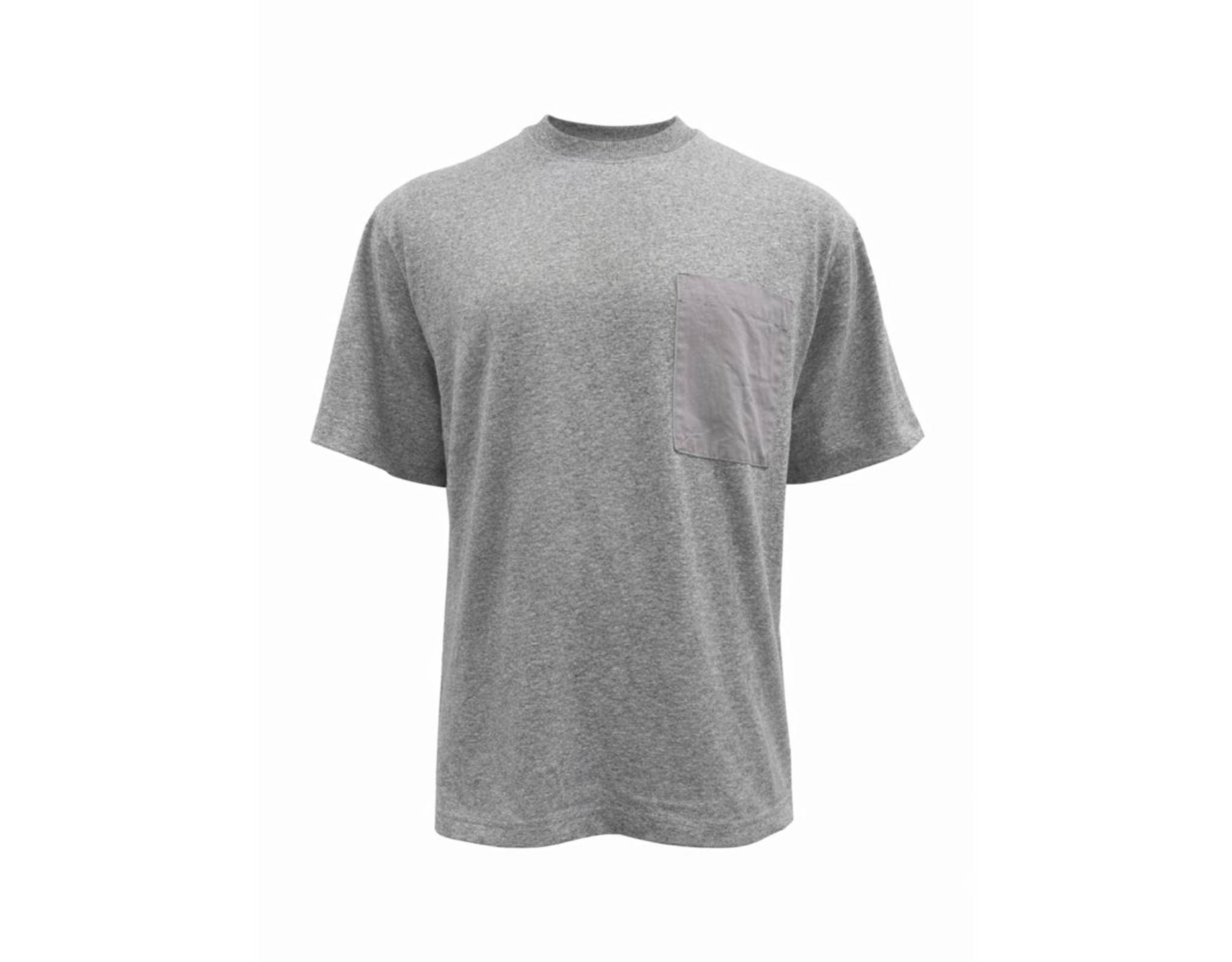 Guys Vision Short Sleeve Pocket Tee Shirt Melange Grey | myaeon2go