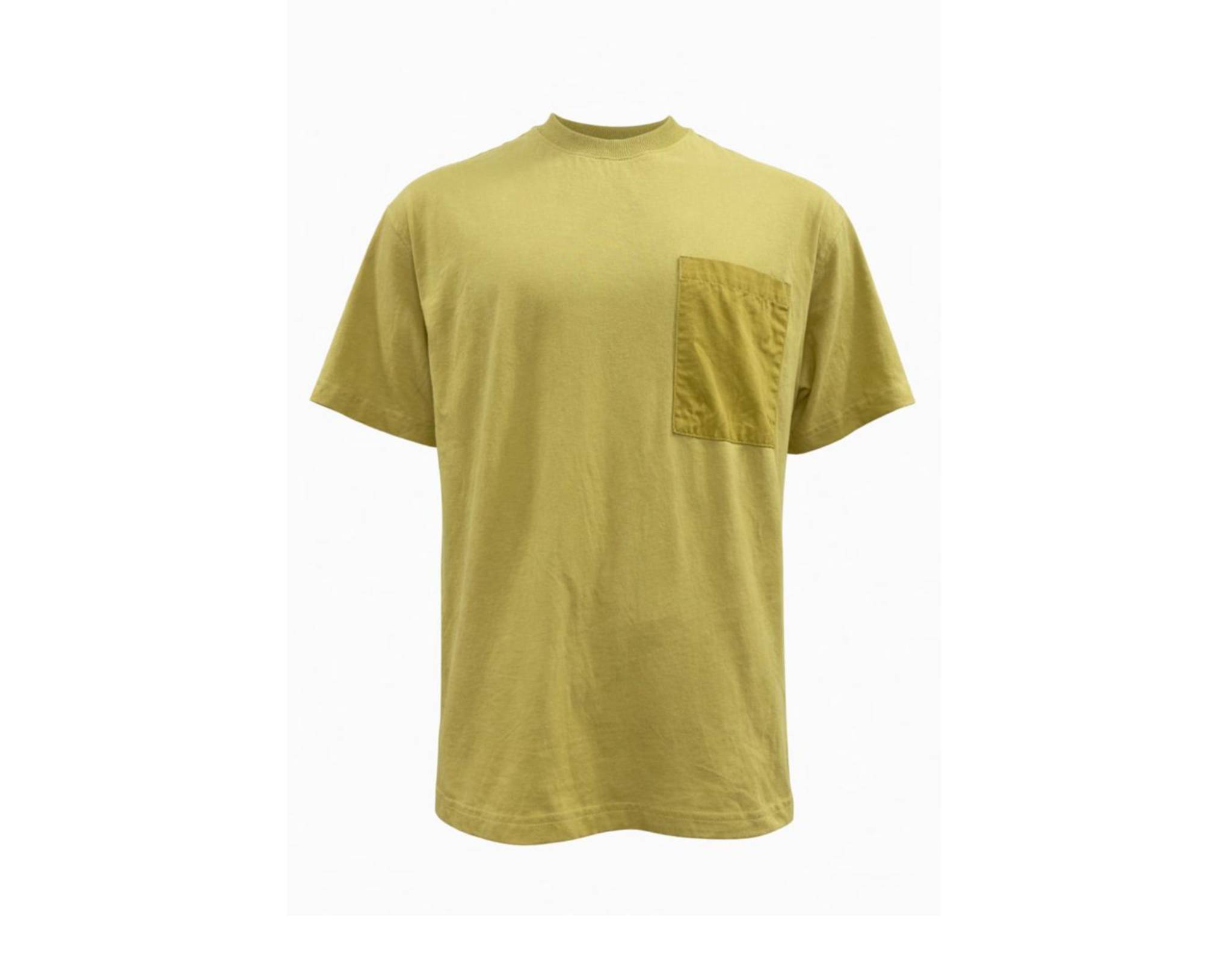 Guys Vision Short Sleeve Pocket Tee Shirt Melange Yellow | myaeon2go