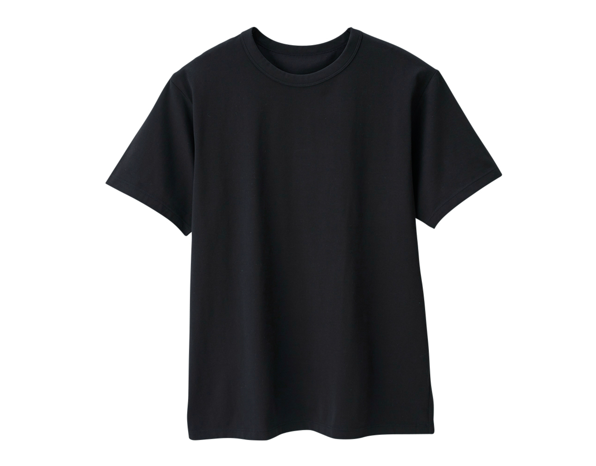Inner Casual Men Silkyfact Cotton T-Shirt Black | myaeon2go