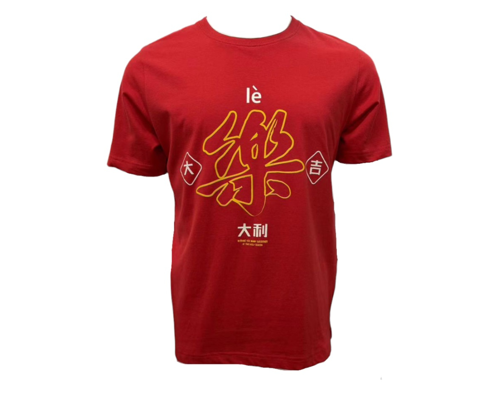 Guys Vision Short Sleeve CNY Printed Tee Red | myaeon2go