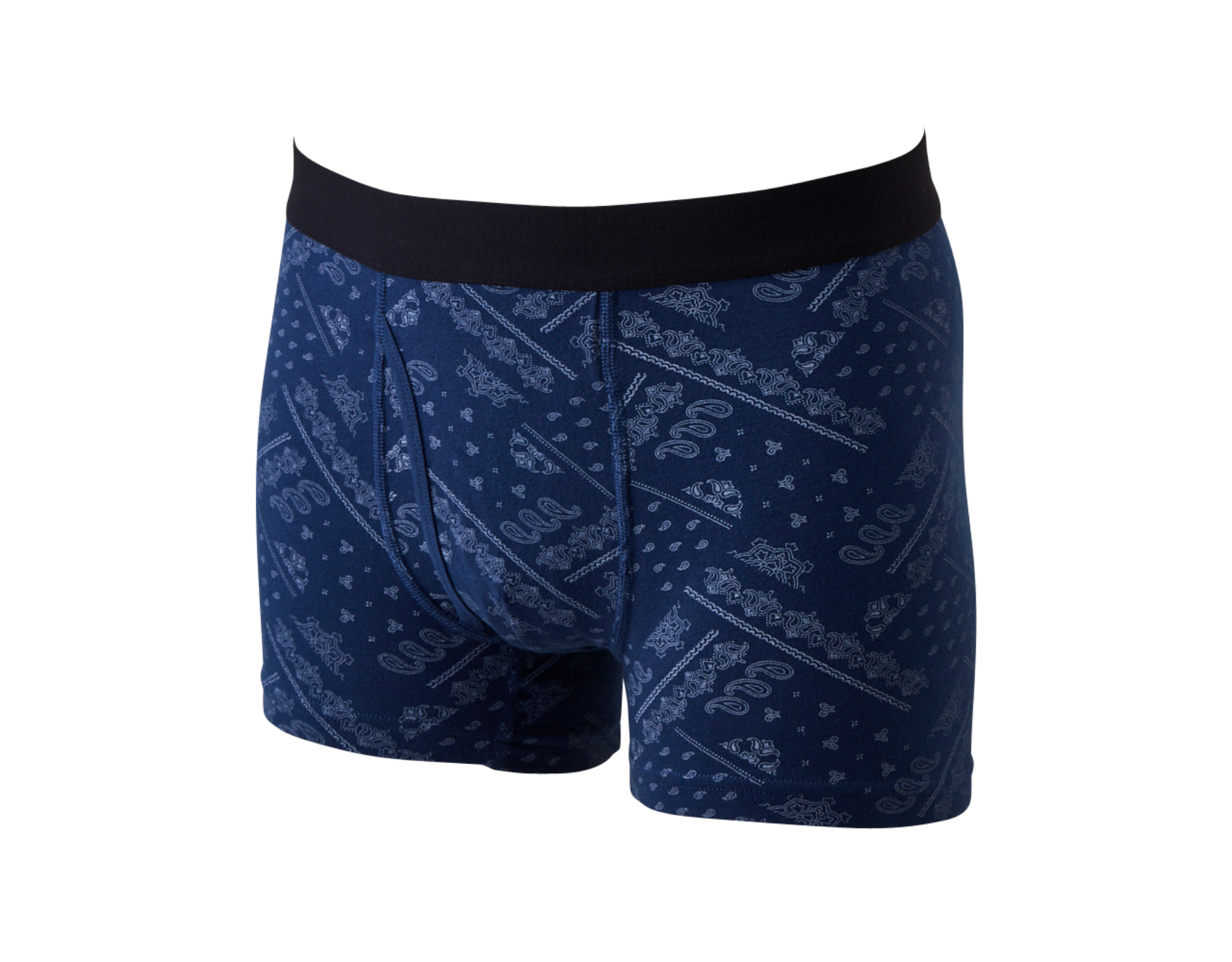 TOPVALU Men Normal Length Bandana PT Boxer Dark Blue Size: S