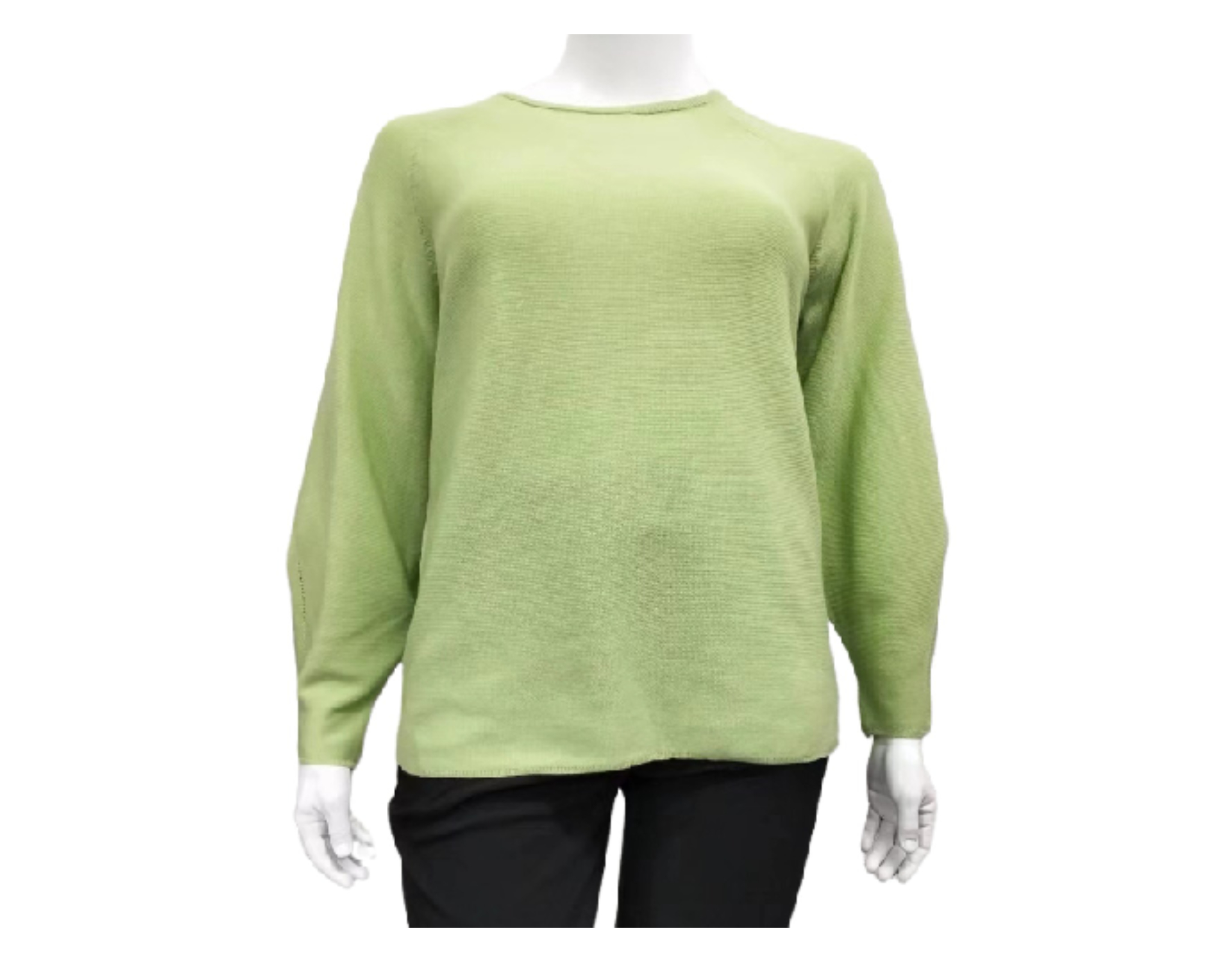Plus Collection Knit Sweatshirt Green Poly (PRSCP263) | myaeon2go