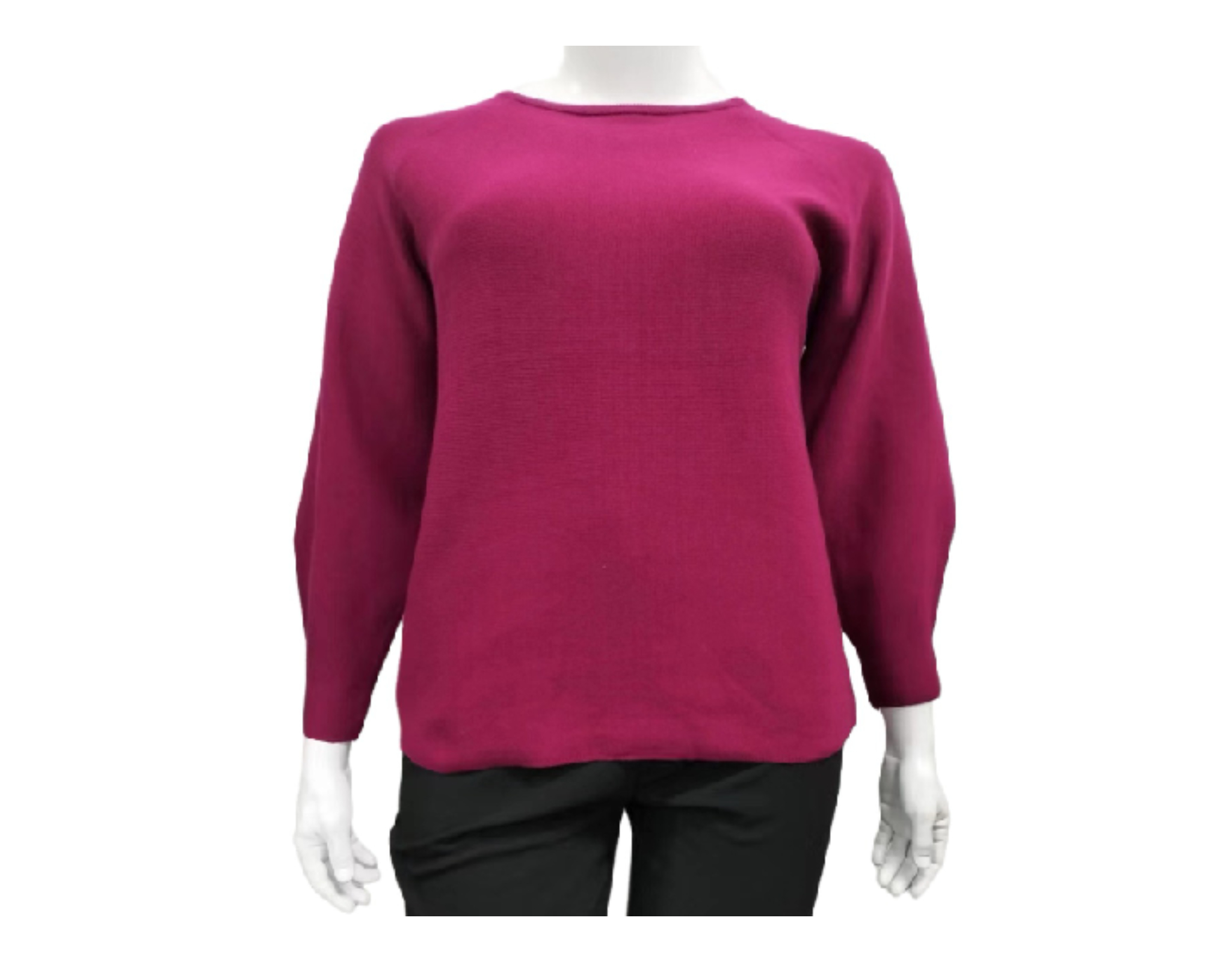 Plus Collection Knit Sweatshirt Maroon Poly (PRSCP263) | myaeon2go